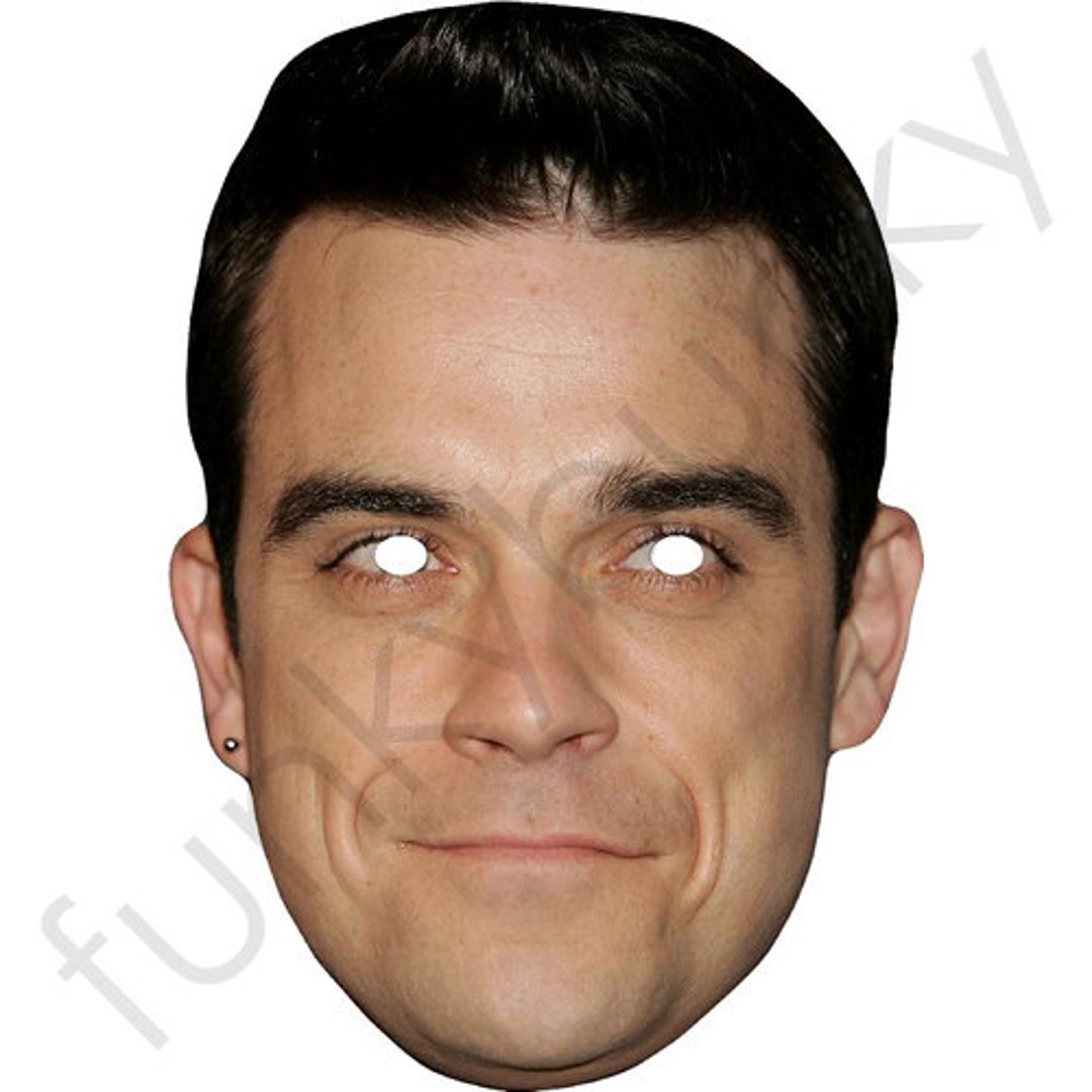 Robbie Williams Celebrity Singer Card Face Mask. All Masks Are Ready to ...