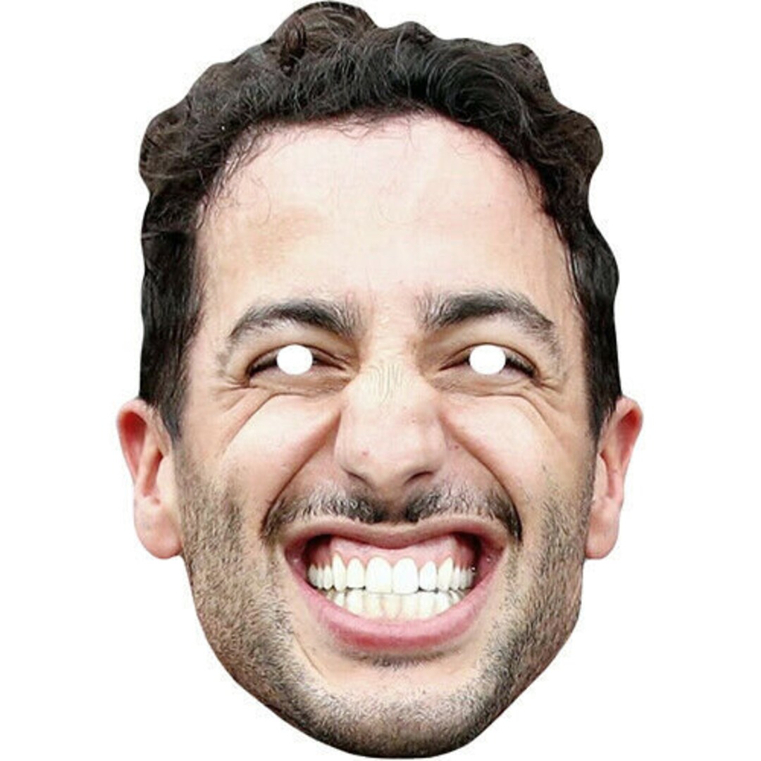 Daniel Ricciardo Version 2 Celebrity Racing Card Face Mask - Etsy UK