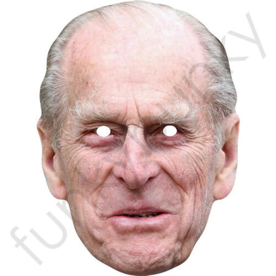 HRH Prince Philip Duke of Edinburgh Royal Celebrity Card Mask Ready to ...