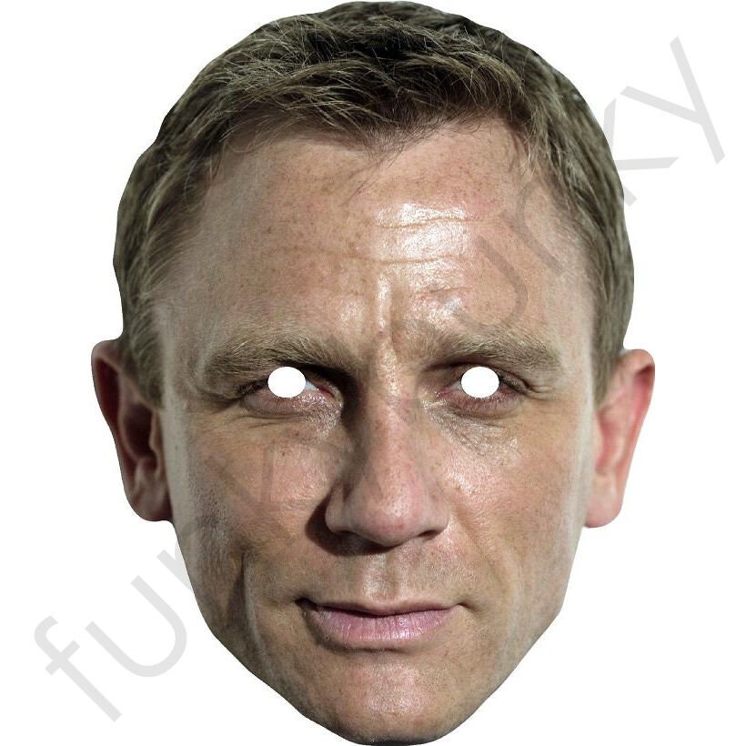 Daniel Craig Actor Celebrity Card Mask. All Our Masks Are - Etsy UK