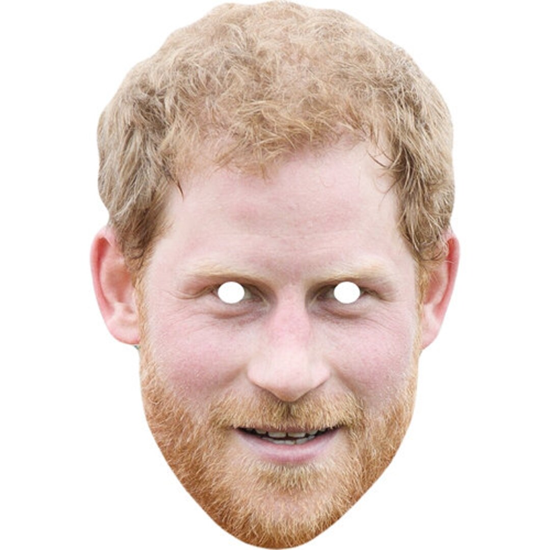 Prince Harry Version 2 Royal Celebrity Card Face Mask Ready to Wear ...