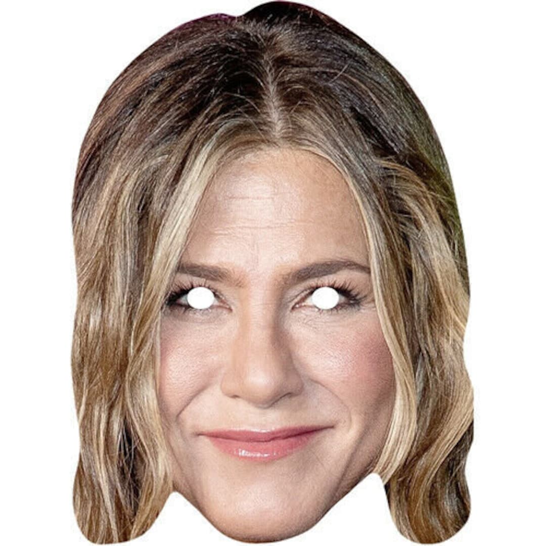 Jennifer Aniston Celebrity Card Mask Ready to Wear-order by 3pm UK for ...