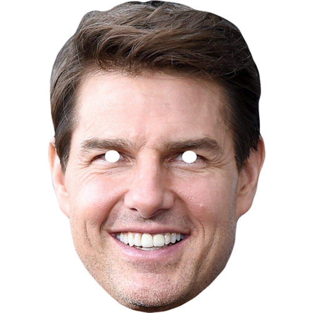 Tom Cruise version 3 Celebrity Fancy Dress Card Mask Machine Cut Ready ...