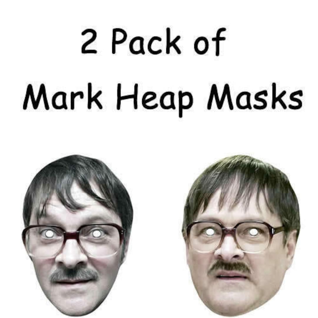 2 Pack Mark Heap Actor Celebrity Card Mask Masks Tiktok-order by 3pm UK ...