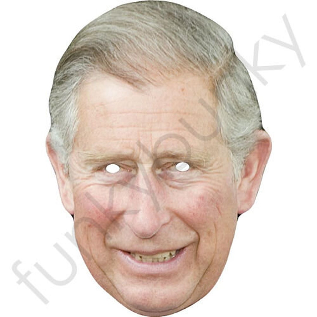 King/prince Charles Royal Celebrity Card Mask Ready to Wear-order by ...