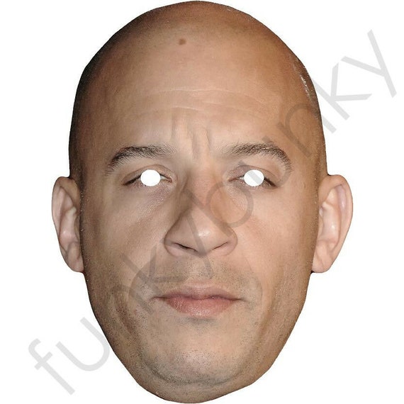 Vin Diesel Celebrity Actor Cardboard Face Mask All Masks Are | Etsy