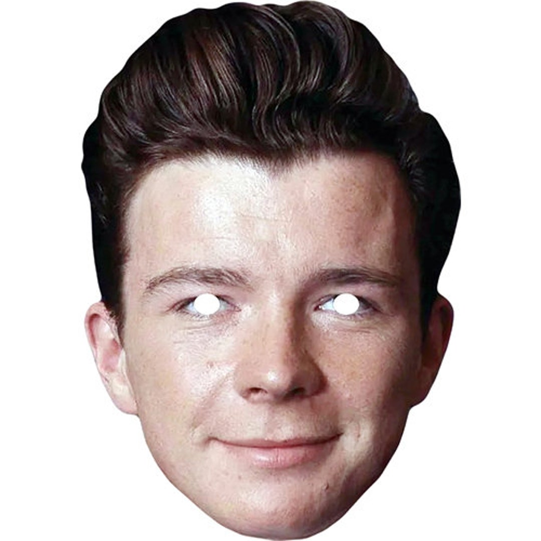Rick Astley Retro Celebrity Card Face Mask Ready to Wear order by 3pm ...