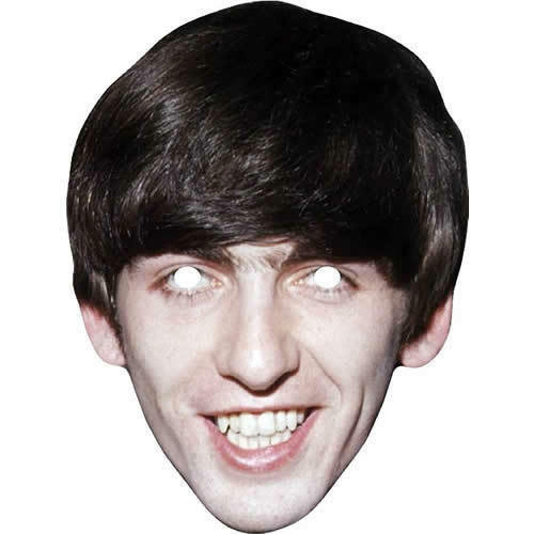 George Harrison Retro Celebrity Card Face Mask All Our Masks Pre-cut ...