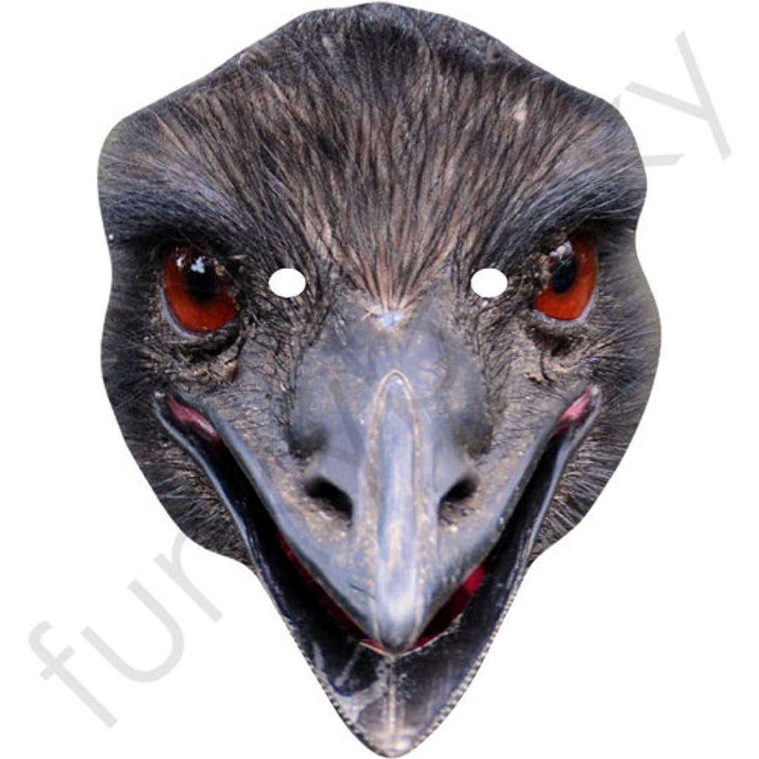 Emu Card Animal Face Mask Ready to Wear Ready to Wear order by 3pm UK ...