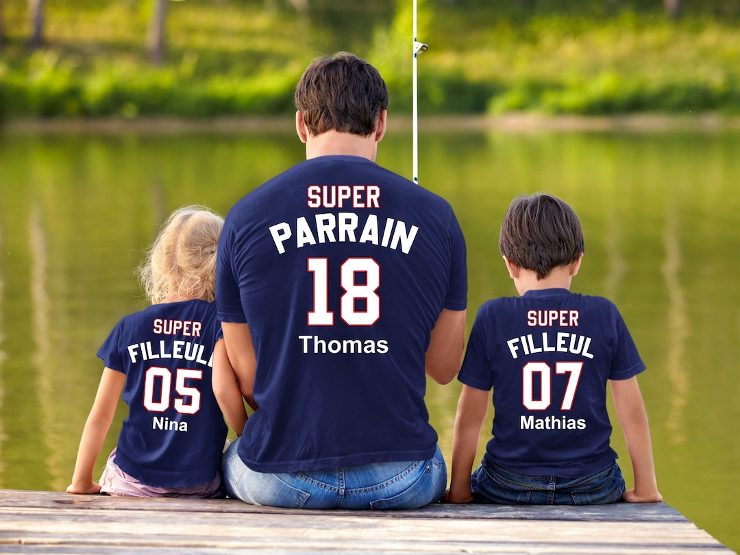 Tee shirt super parrain, super marraine, Trio parrain filleule et ...