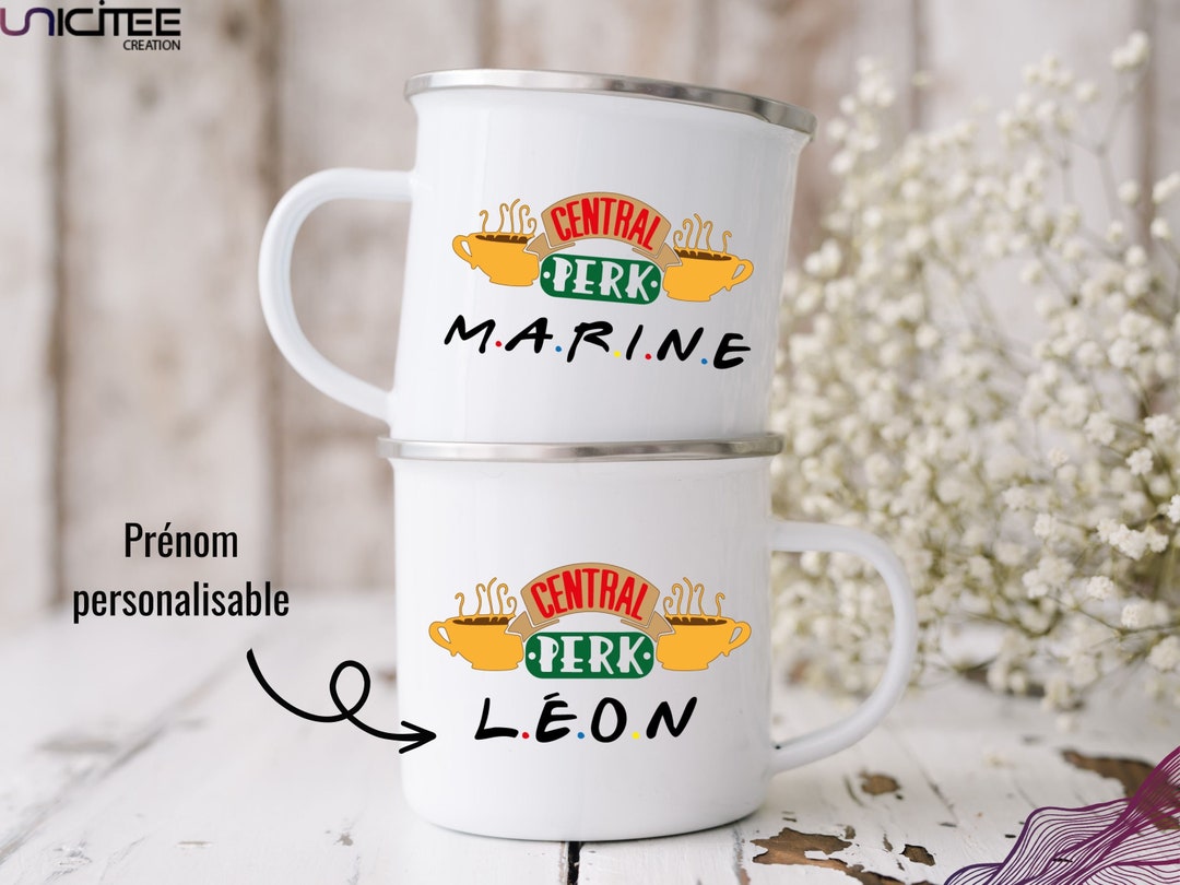 Mug central perk friends, Tasse avec prénom personnalisé, Tasse inox ...