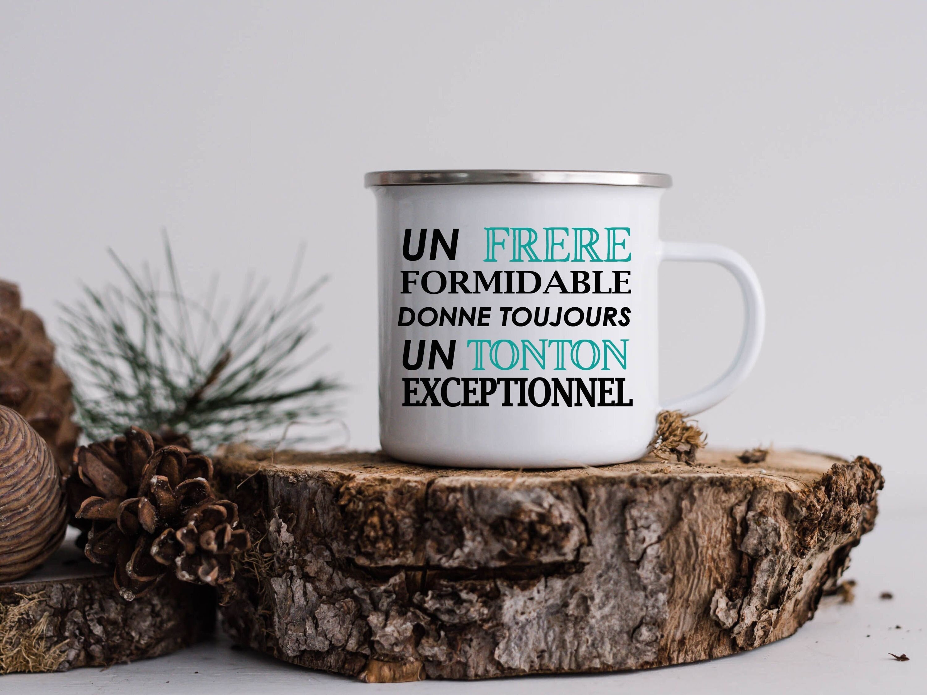Mug émaillé pour un Frère formidable devenu Tonton, Tasse les frères ...