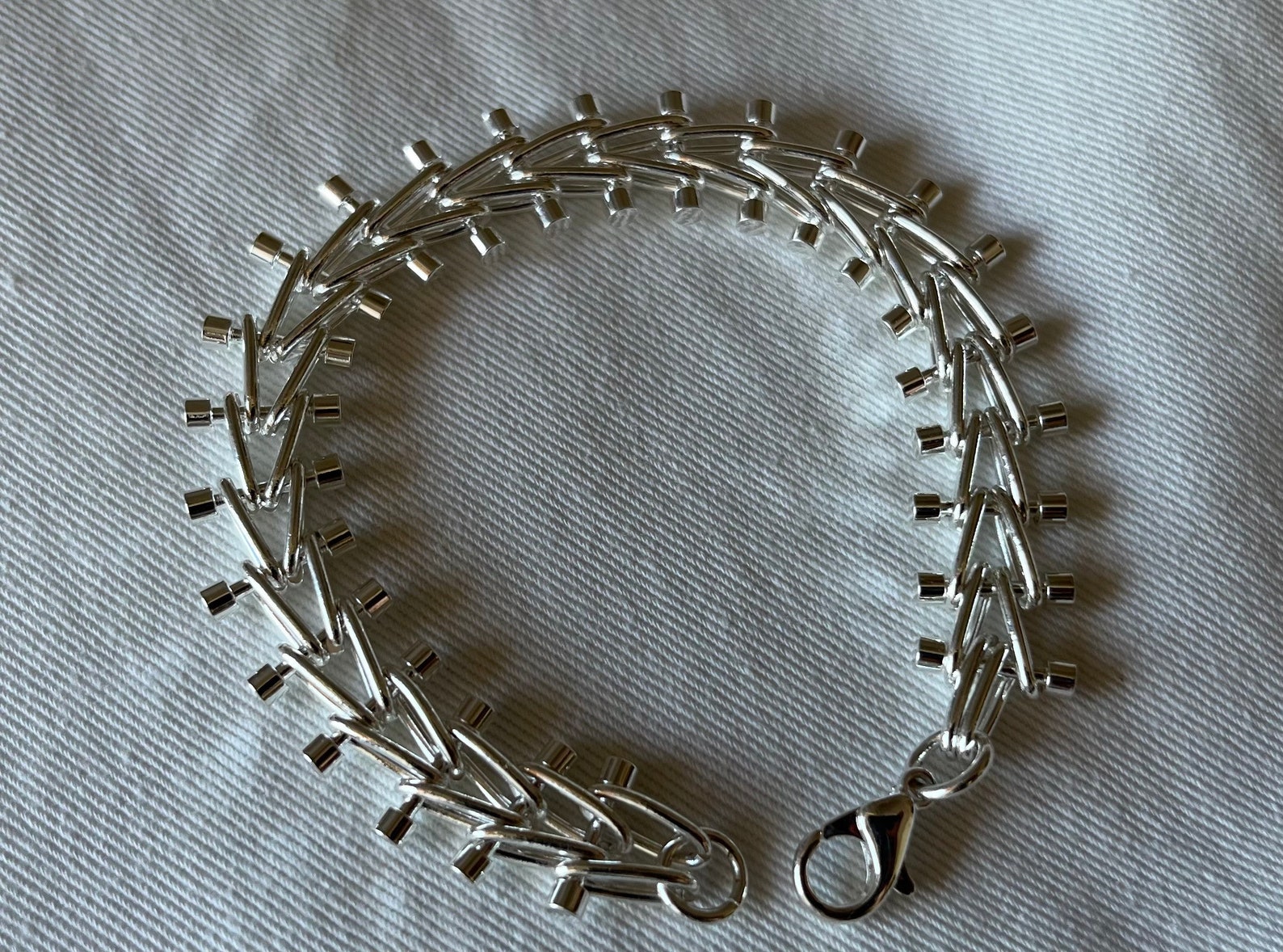 Silver Fishbone Chain Bracelet Silver Chain Bracelet - Etsy