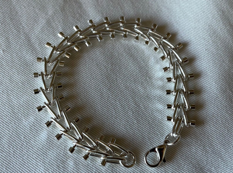 Silver Fishbone Chain Bracelet Silver Chain Bracelet - Etsy