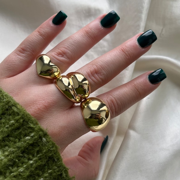 Chunky Gold Ring - Etsy
