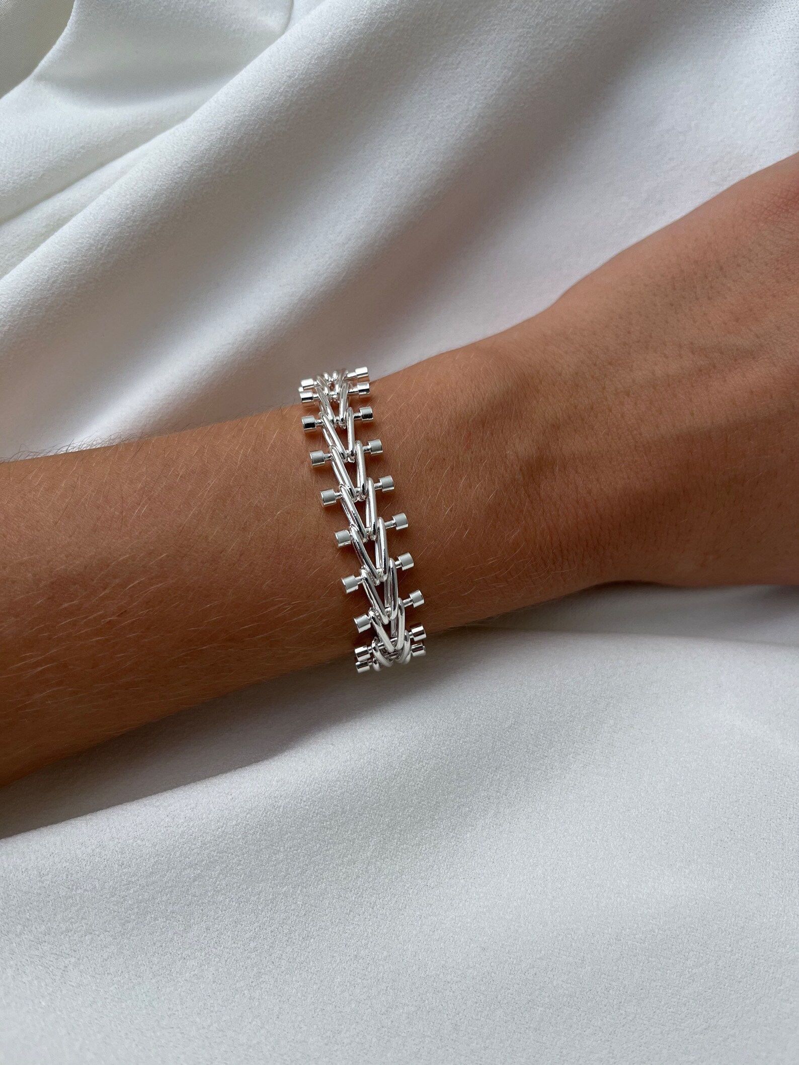 Silver Fishbone Chain Bracelet Silver Chain Bracelet - Etsy