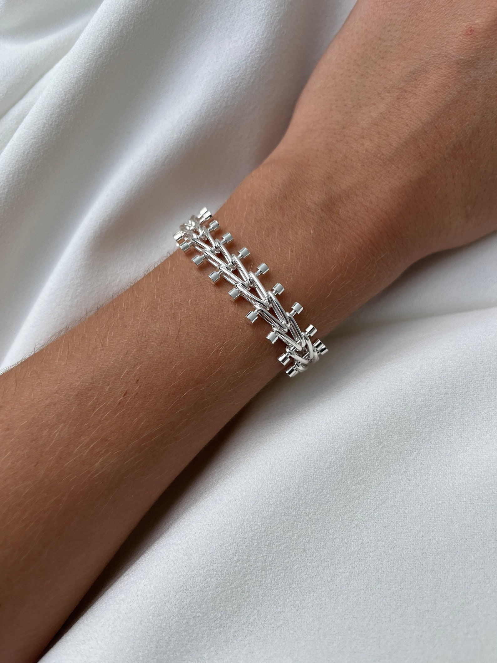 Silver Fishbone Chain Bracelet Silver Chain Bracelet - Etsy