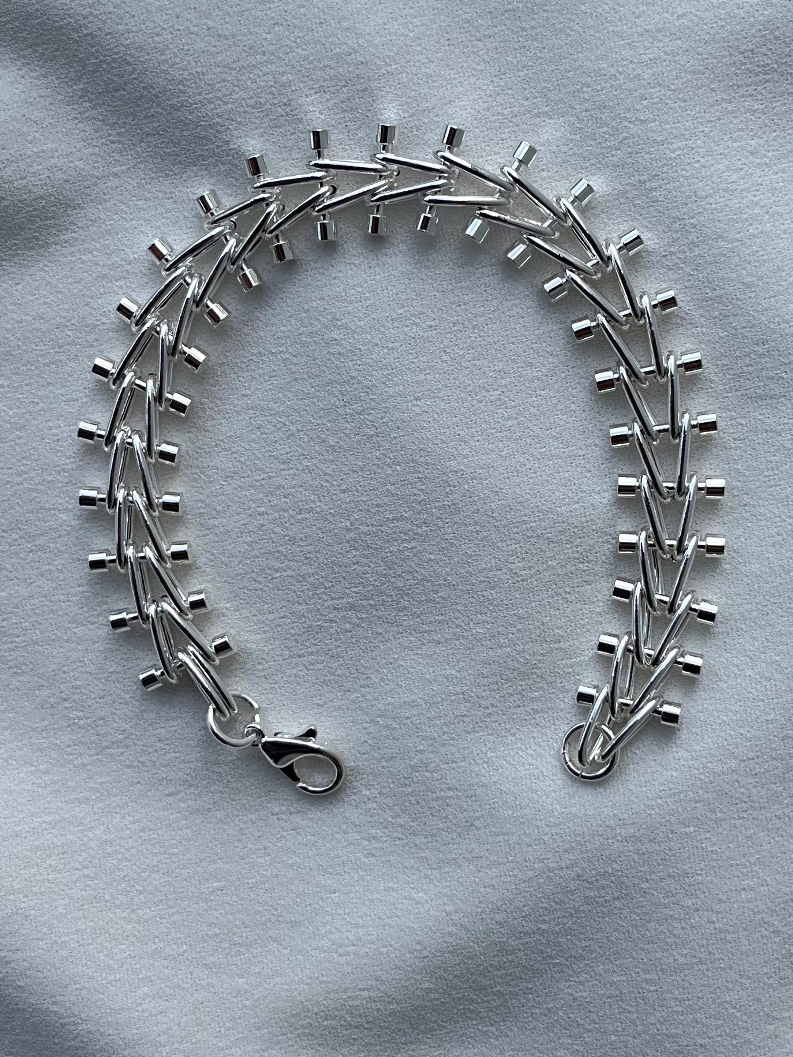 Silver Fishbone Chain Bracelet Silver Chain Bracelet - Etsy