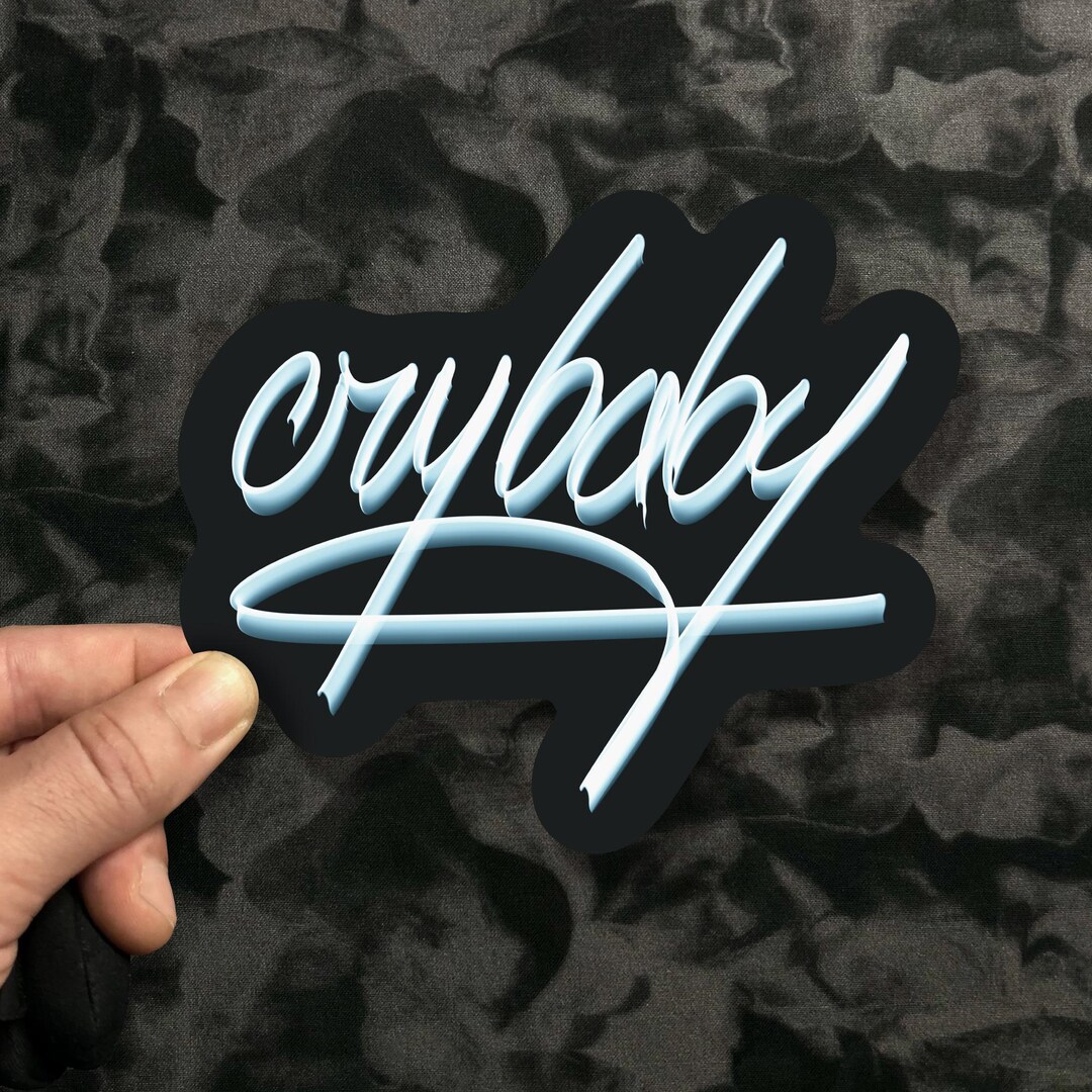 Crybaby Vinyl Sticker | Matte, Glossy, Transparent, Holographic, Die ...