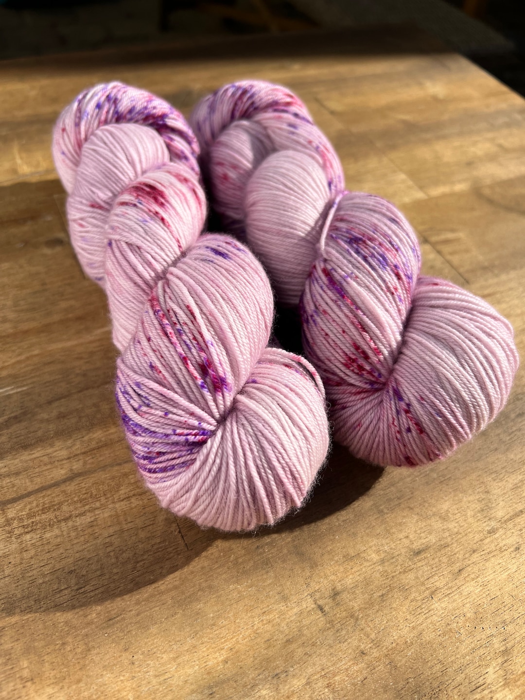 Pansy 100g Bravo 4ply Speckled Tonal Hand Dyed Yarn Fingering Sock 100% ...