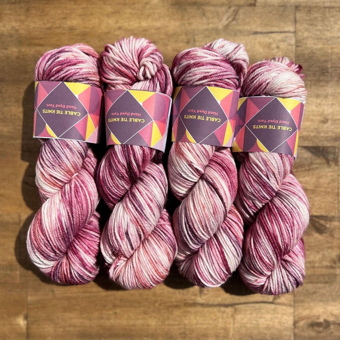 Orchid 100g Alpha 8ply Variegated Hand Dyed Yarn DK Superwash Merino ...