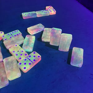 Northern Lights Glow Dominoes: Double Six, Nine, Twelve Sets - Etsy