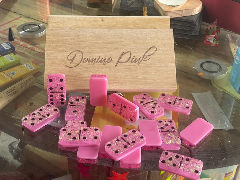 Glitter Pink Dominos - Etsy