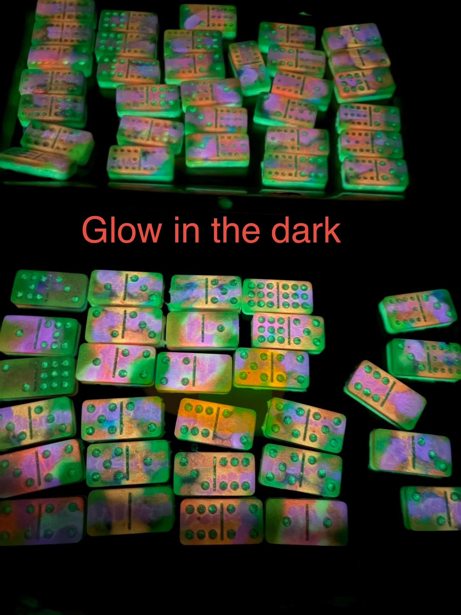 Northern Lights Glow Dominoes: Double Six, Nine, Twelve Sets - Etsy