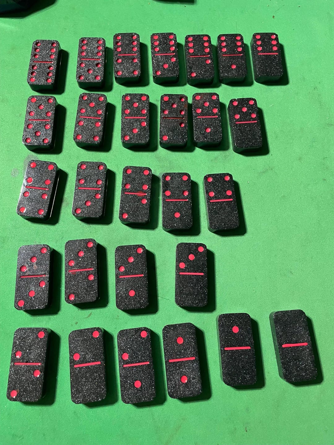 Black and Red Dominos/ Choose Your Own Colors/ Double 6,9 and 12 ...