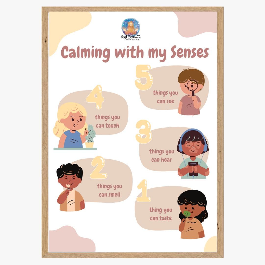 Calm Down Printable Poster for Children Kids Yoga and Mindfulness for ...