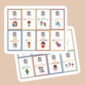 Alphabet Affirmation Cards Printable Poster for Children Kids Yoga and ...