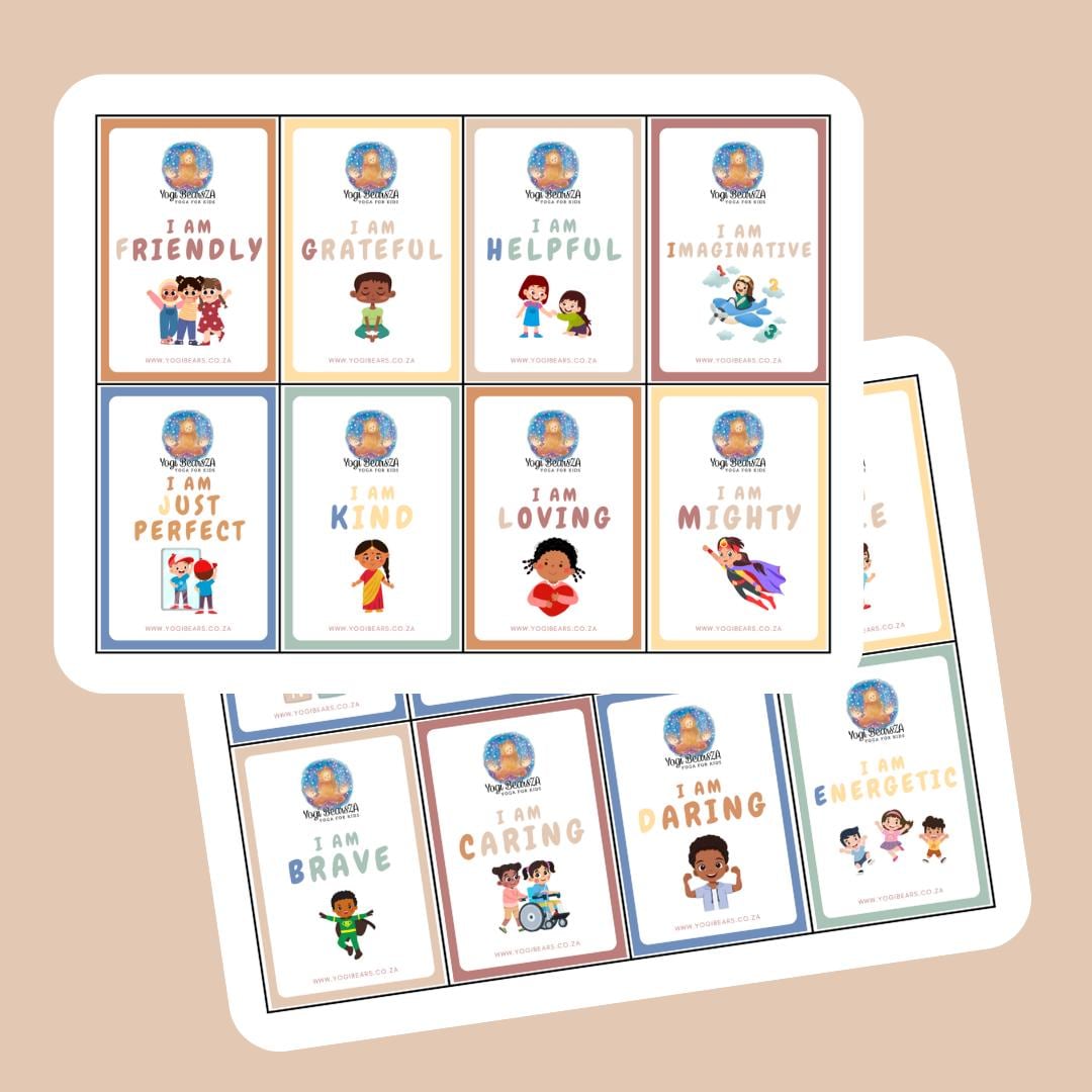 Alphabet Affirmation Cards Printable Poster for Children Kids Yoga and ...