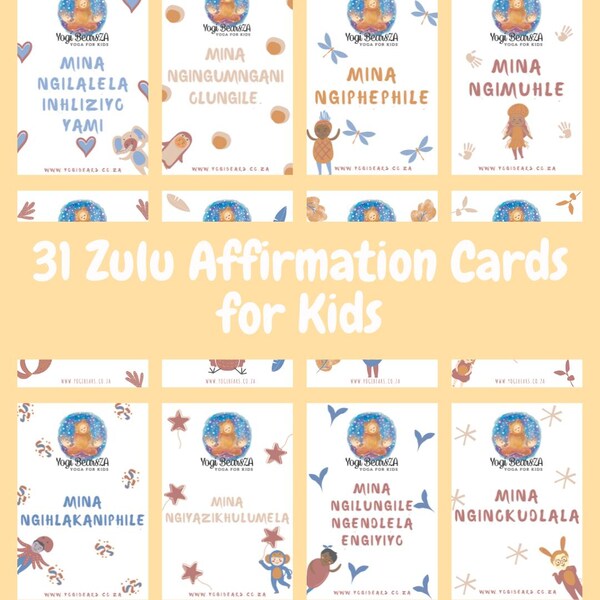 Alphabet Affirmation Cards Printable Poster for Children Kids Yoga and ...