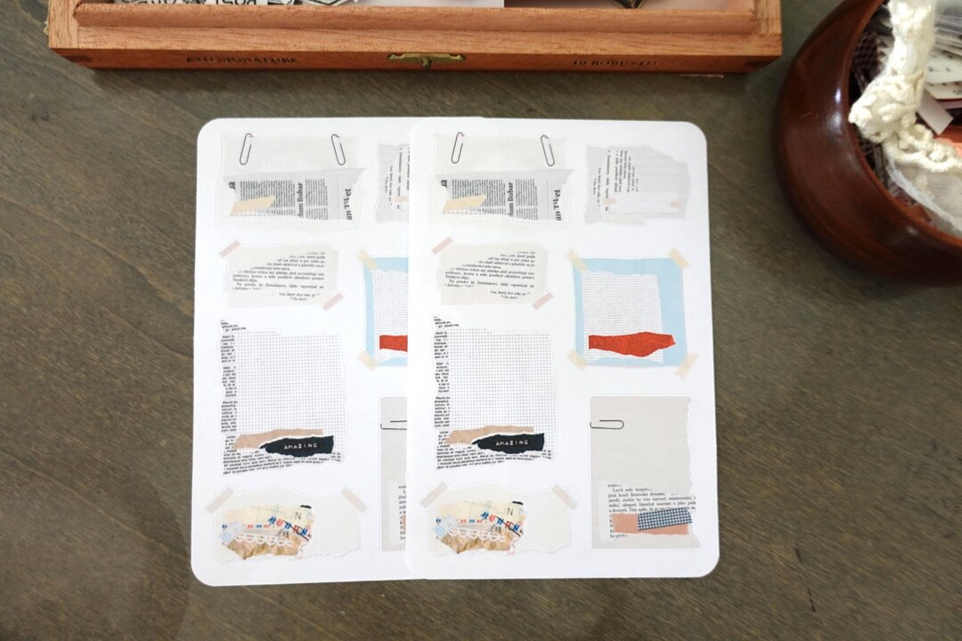 Sticky Notepad Ephemera Sticker Sheet / Ephemera Sticker / Journal ...