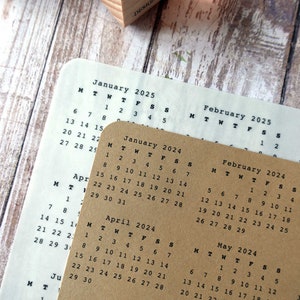 2024/2025 Calendar Sticker, Full Calendar, Bullet Journal Stickers ...