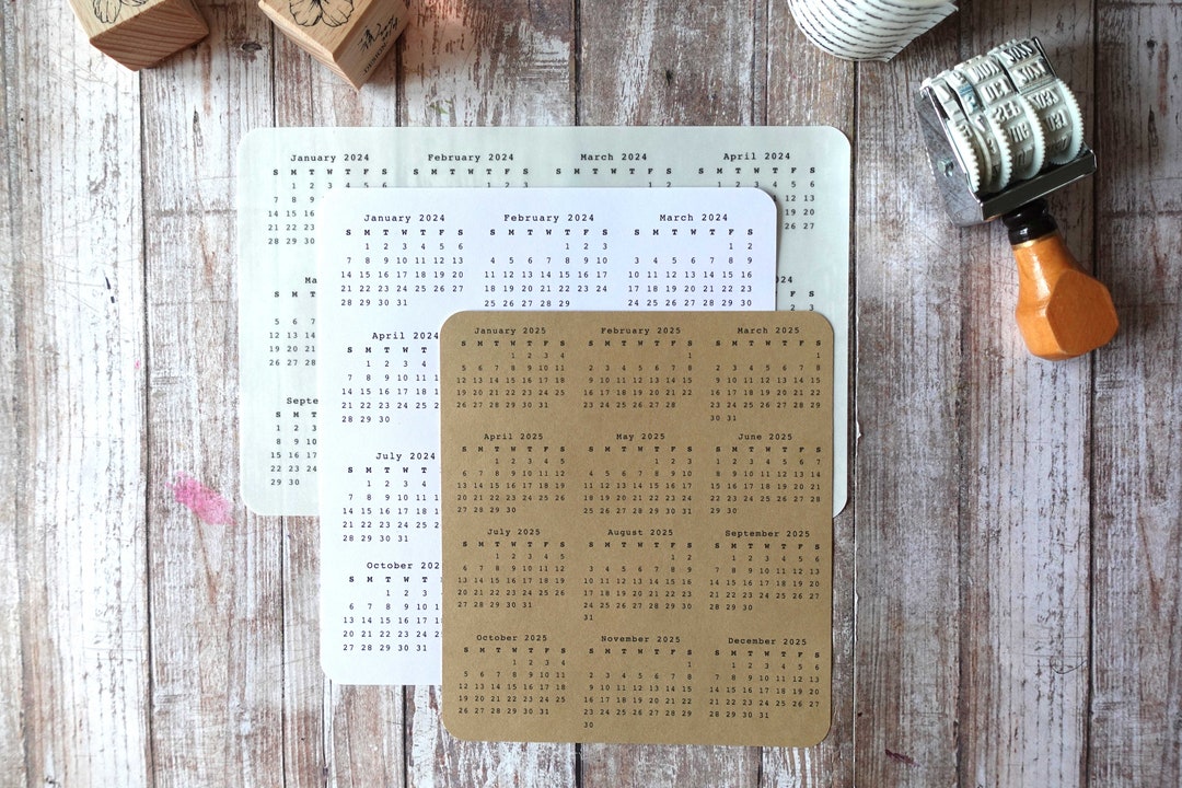 2024/2025 Calendar Sticker, Full Calendar, Bullet Journal Stickers ...
