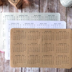 2024/2025 Calendar Sticker, Full Calendar, Bullet Journal Stickers ...