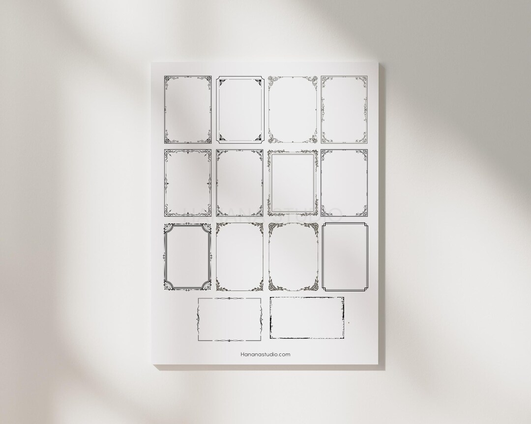Digital Printable Vintage Frames Ephemera / Vintage Ephemera ...