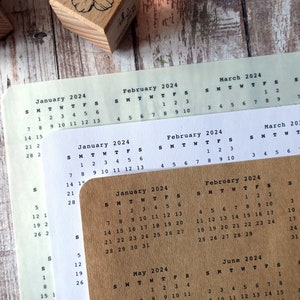 2024/2025 Calendar Sticker, Full Calendar, Bullet Journal Stickers ...