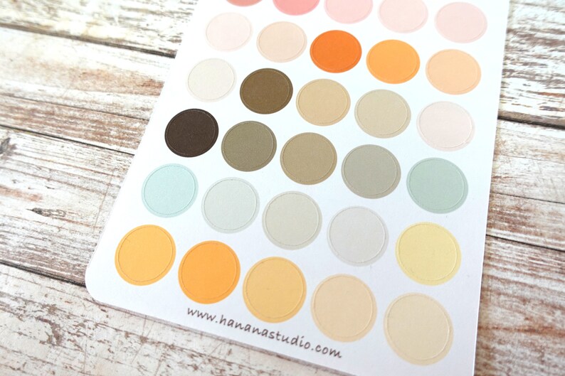 Dot Sticker Sheet Bullet Journal Sticker Round Stickers for - Etsy