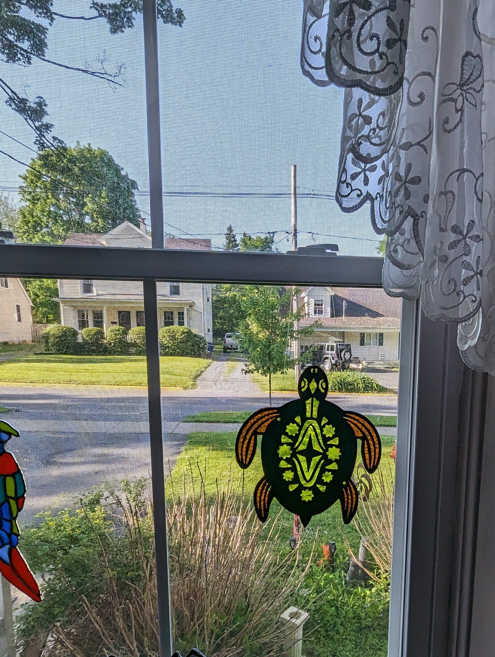 Sea Turtle Suncatcher Stained Glass With Metal 8" - Etsy