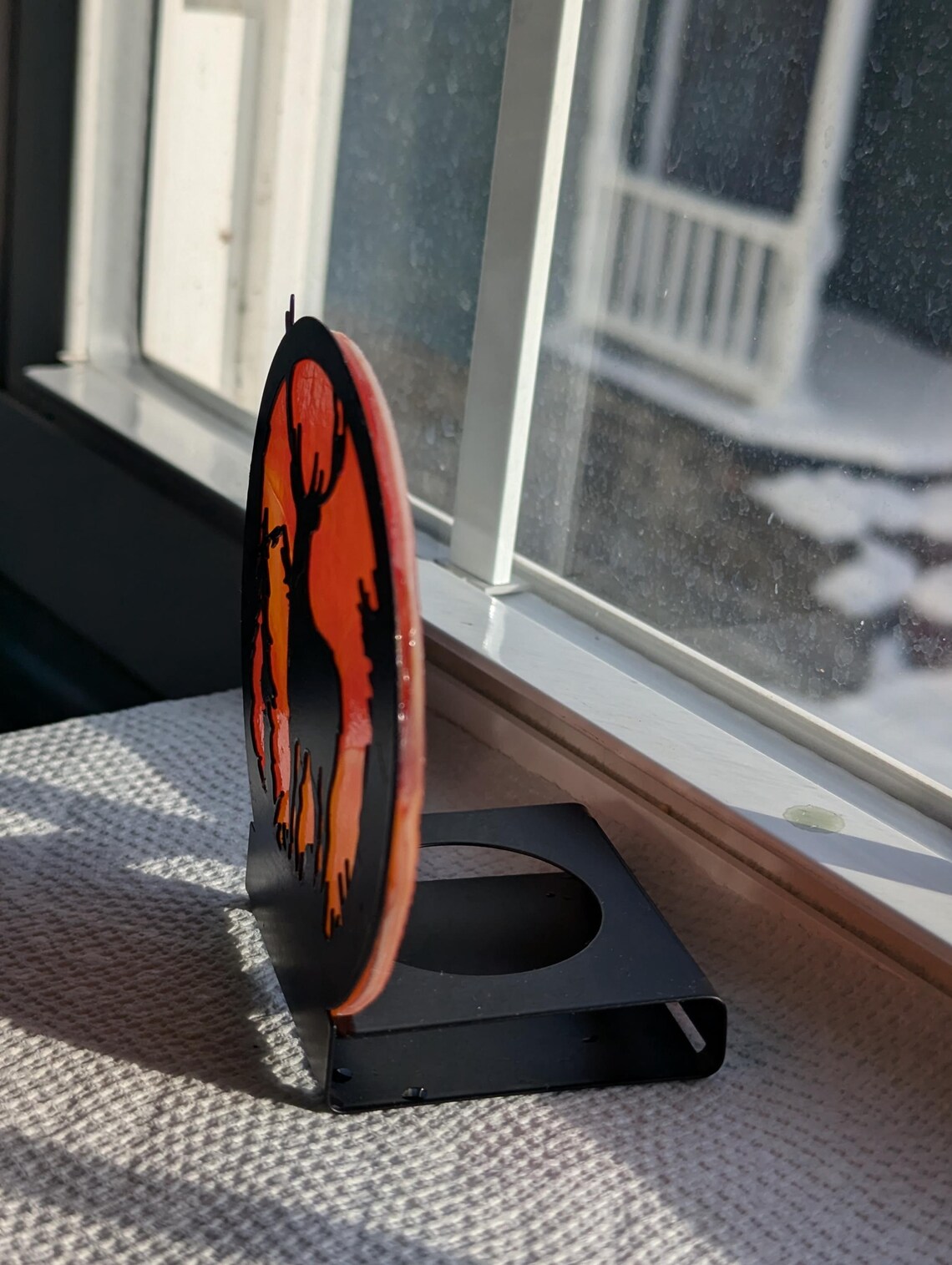 Stained Glass With Metal Overlay Candle Holder Suncatcher - Etsy