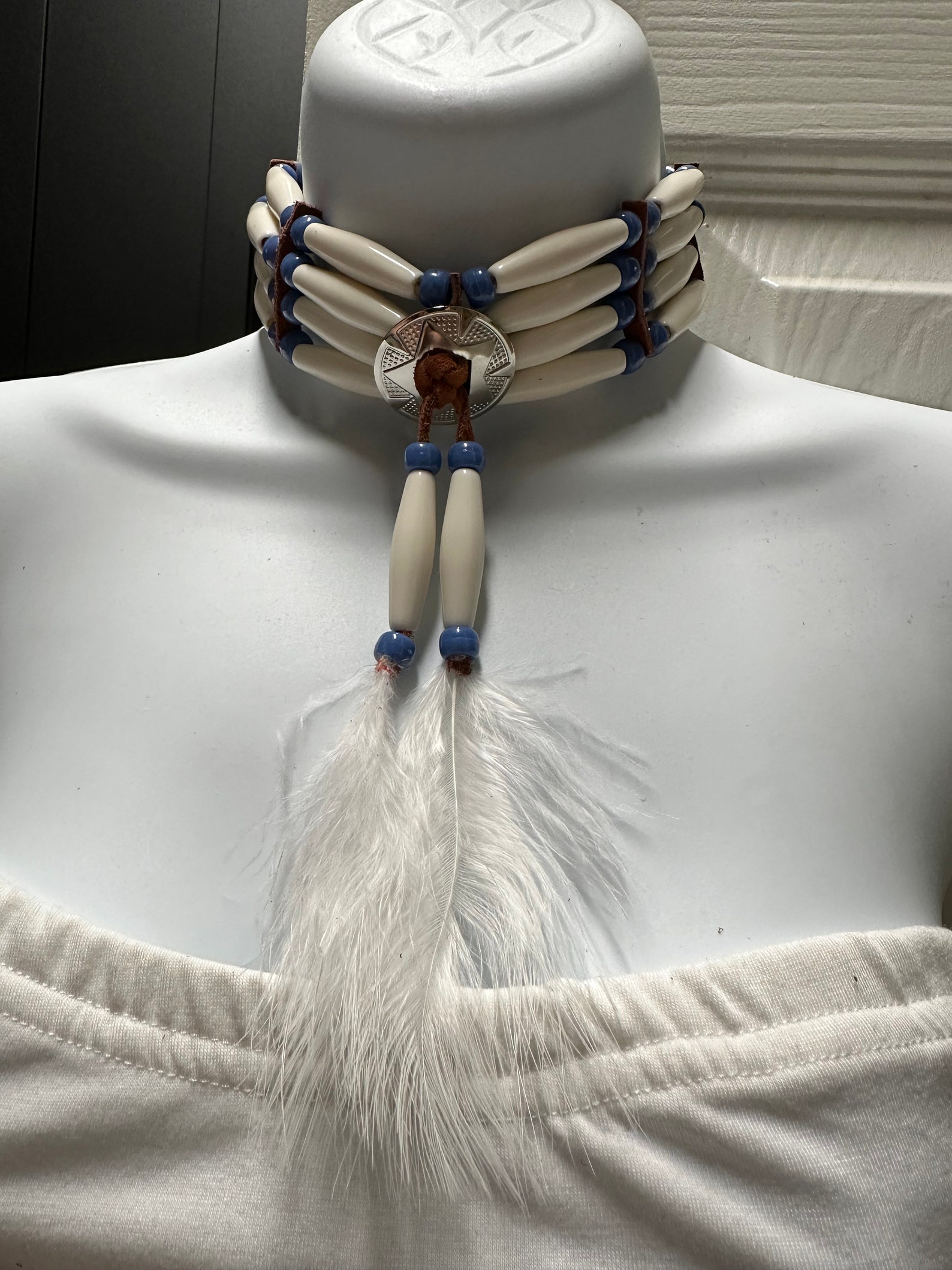 Handmade Native American Bone Choker - Etsy