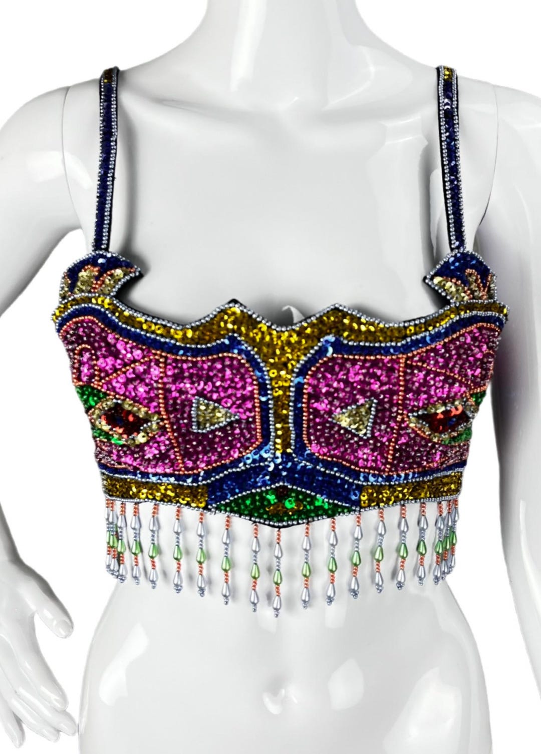 Sequin Bra Top Vintage Kookai 90s Fashion Glittery Bra - Etsy