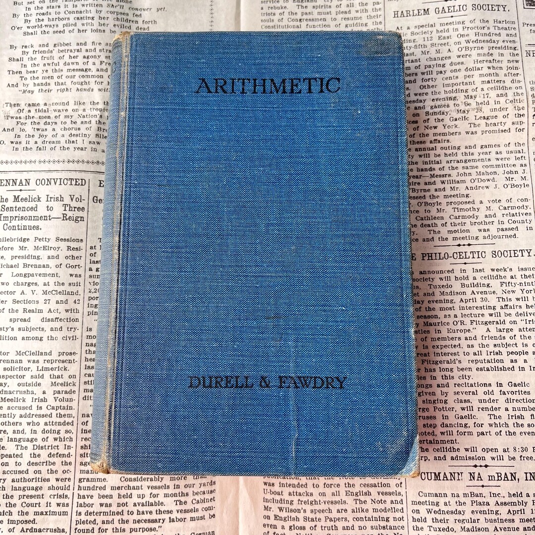 Arithmetic by Durell and Fawdry Vintage Mathematics Book Equations ...