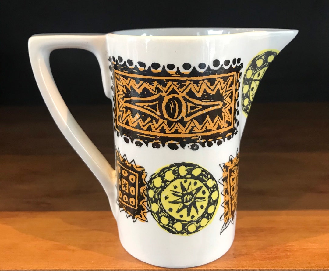 Retro Milk Jug, Cream Jug,custard Jug,brown and Orange Jug, Portmeirion ...