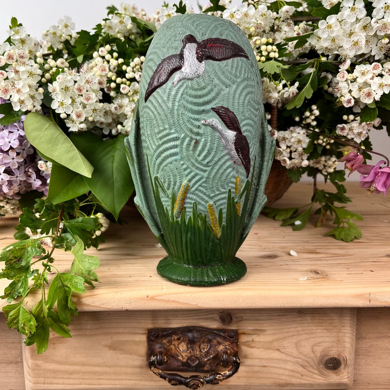 Vintage Duck Vase Arpico Nature Scene Duck in a Marsh Flower Vase 1950 ...