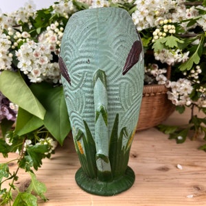 Vintage Duck Vase Arpico Nature Scene Duck in a Marsh Flower Vase 1950 ...
