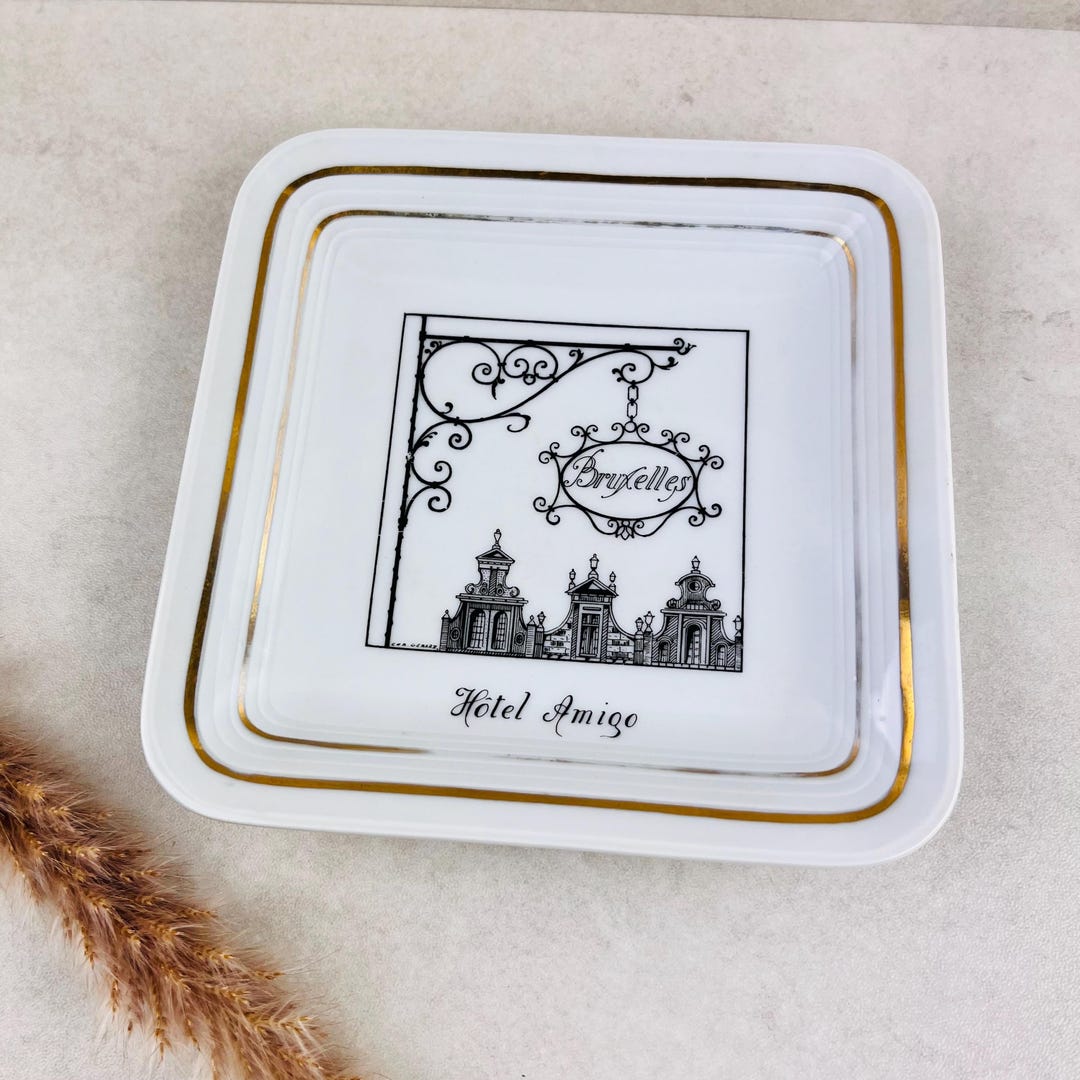 Ashtray Limoges France Hotel Amigo Bruxelles Beautiful Porcelain ...