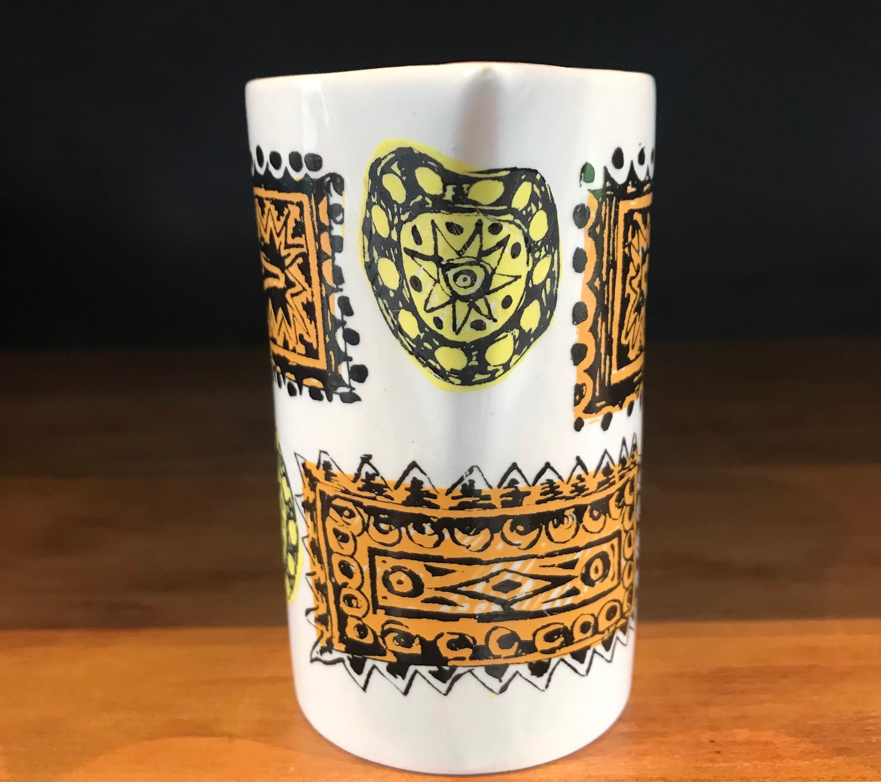 Retro Milk Jug, Cream Jug,custard Jug,brown and Orange Jug, Portmeirion ...